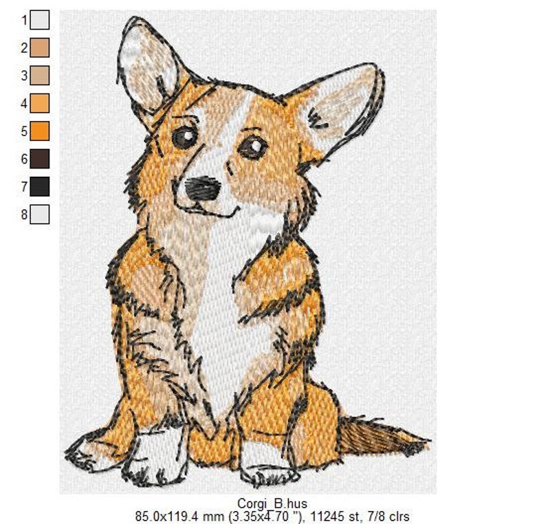 Welsh Corgi - Machine Embroidery Design - Puppy Dog Embroidery Designs ...