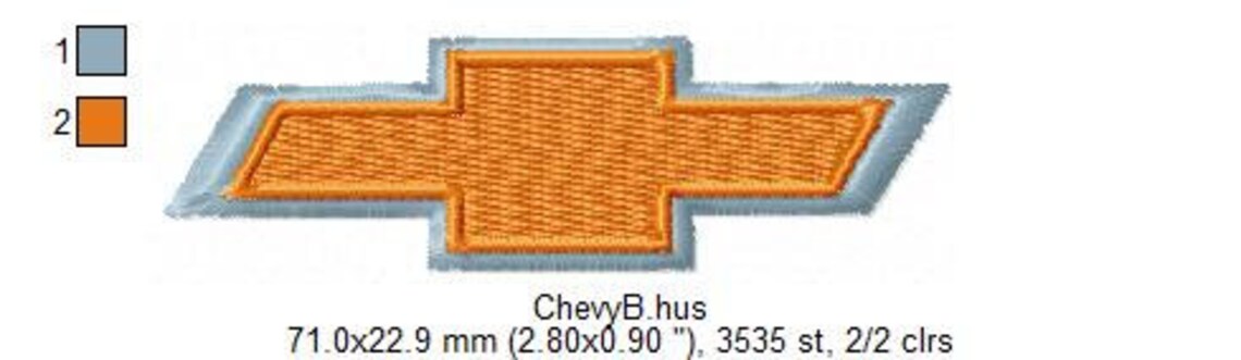 Chevy Emblem Machine Embroidery Design Embroidery Designs - Etsy