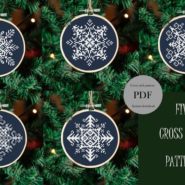 Snowflake Cross Stitch Pattern - Etsy