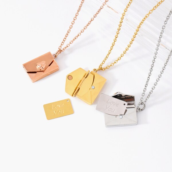 Envelope Necklace - Etsy