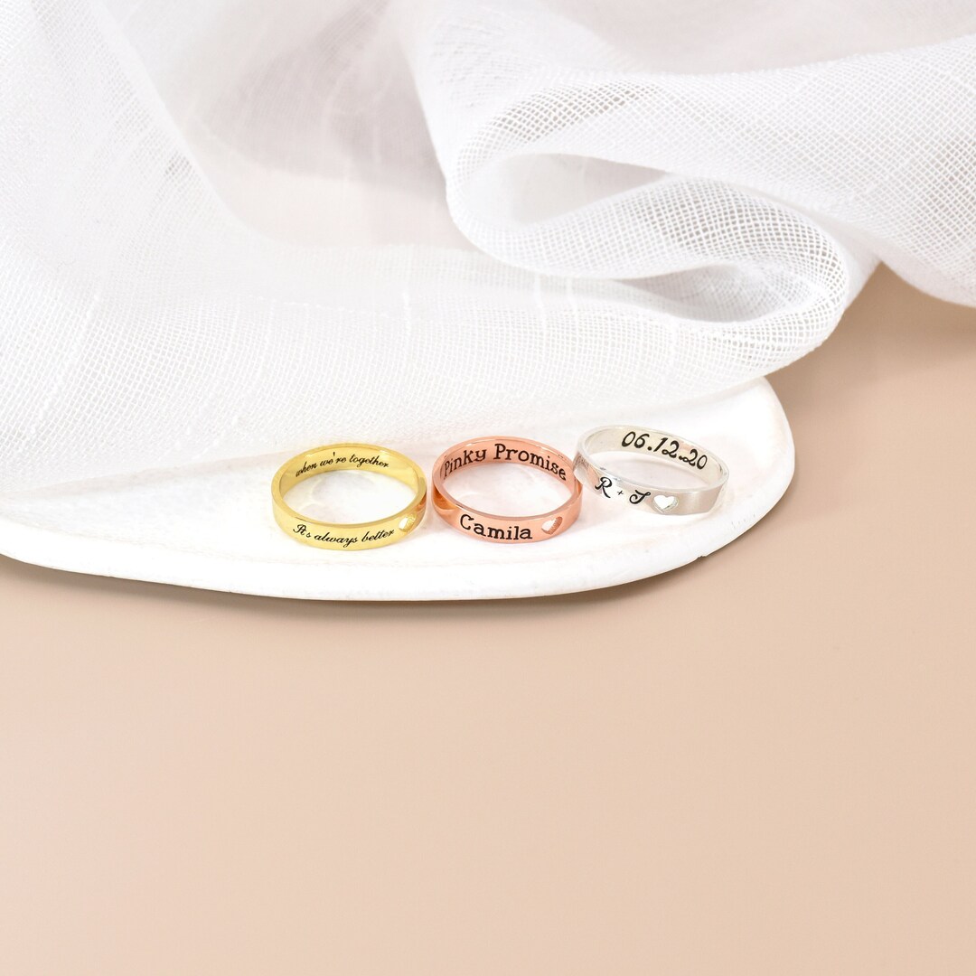Custom Inside Outside Engraved Ring, Inspiration Ring, Personalized ...