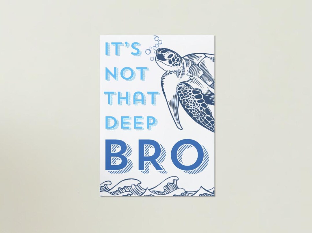 Humor Turtle Poster - Etsy