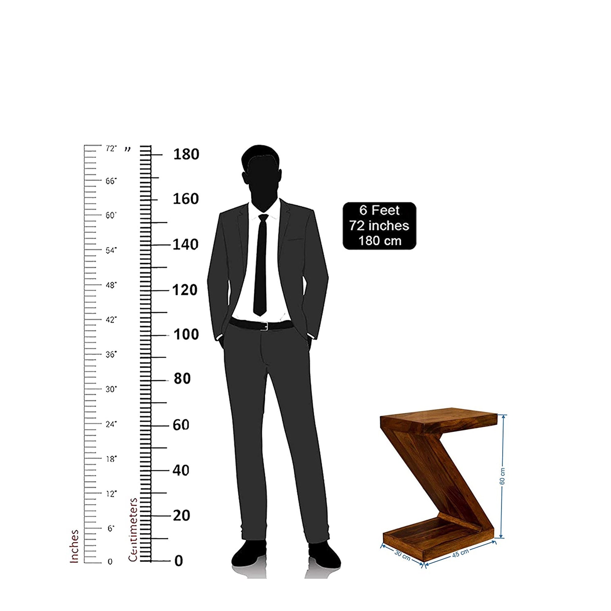 Z Shape Wooden Coffee Table Handmade Mid Century Wood Home - Etsy