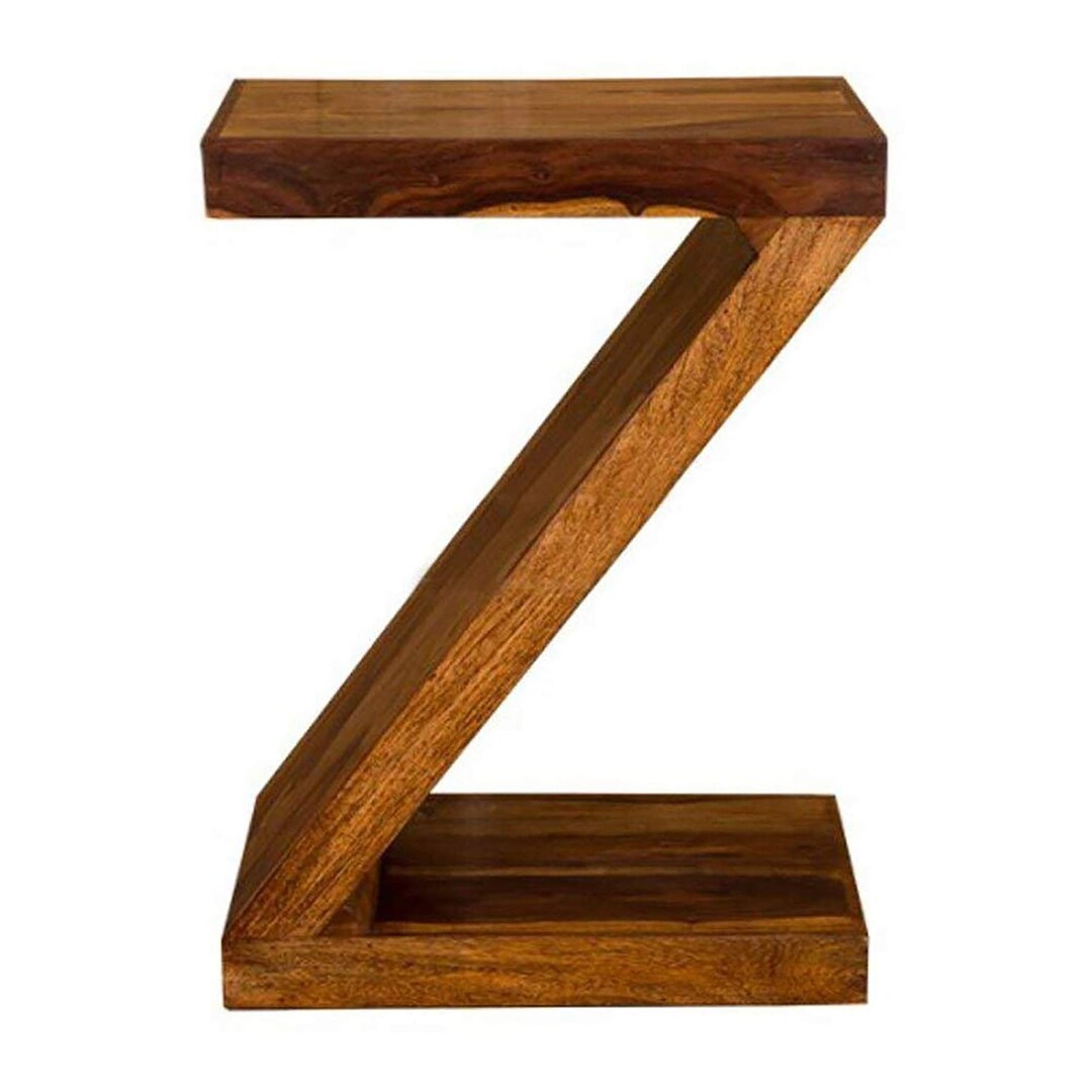 Z Shape Wooden Coffee Table Handmade Mid Century Wood Home - Etsy