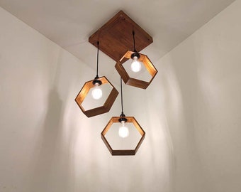 Hexagon Pendant Light - Etsy