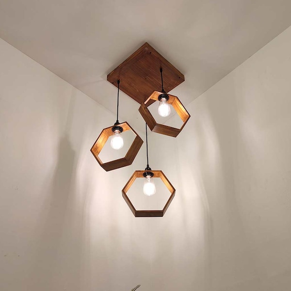 Hexagon Pendant Light - Etsy