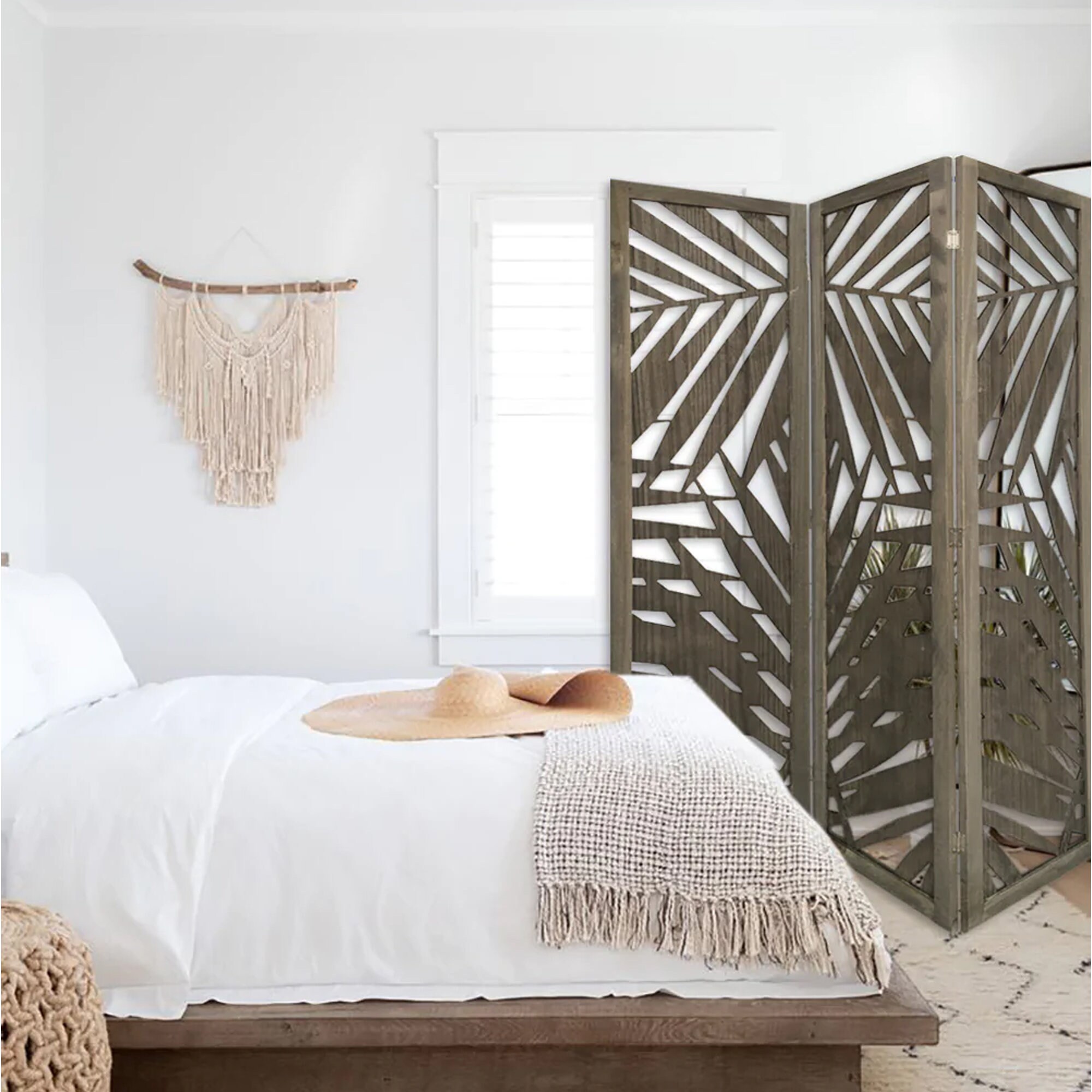 Modern Leave Design Wooden Partition Handmade Room Divider - Etsy UK