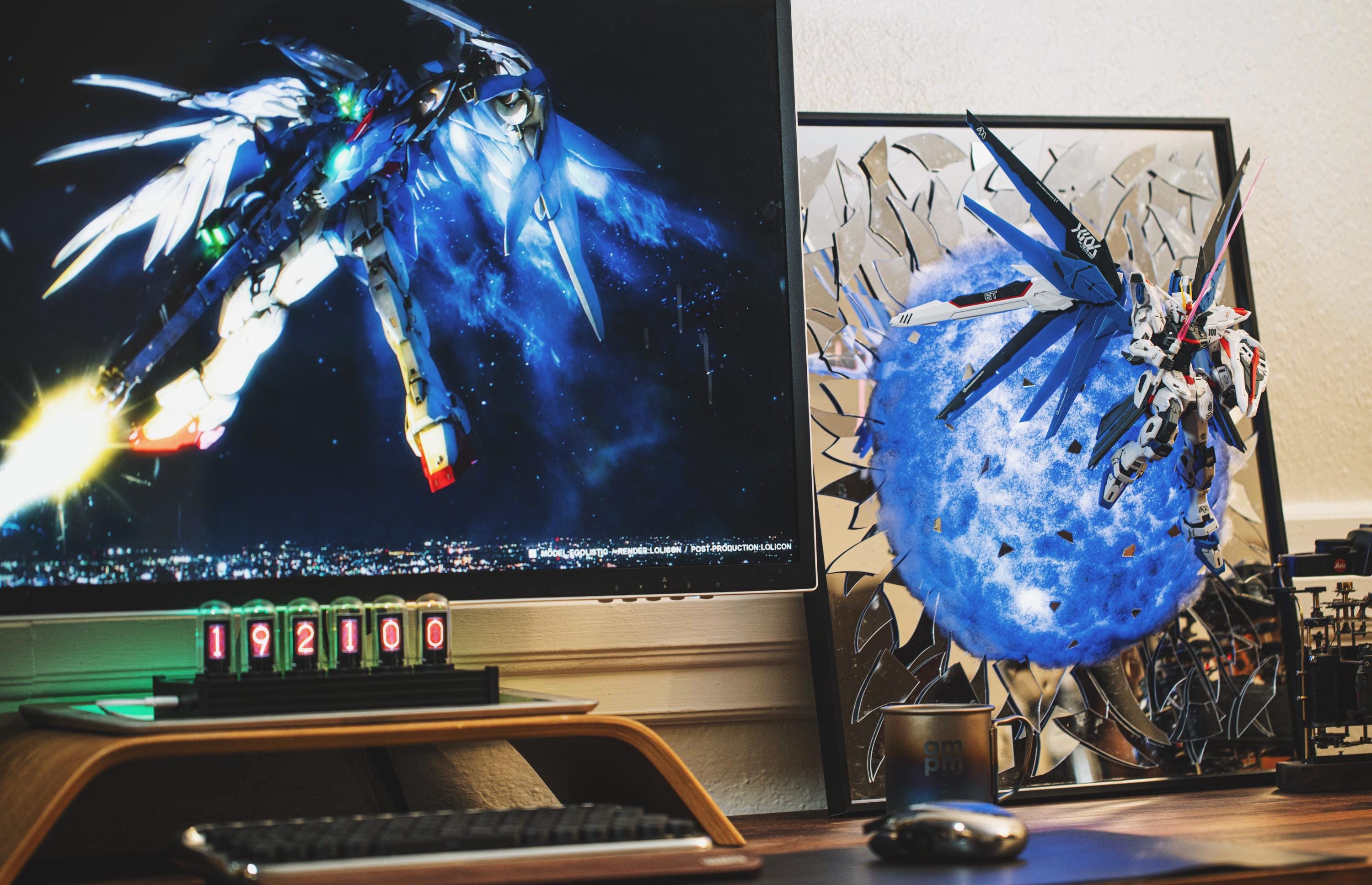 MG Freedom Gundam 3D Wall Art, Breakthrough Mirror Gundam, Japan Anime ...