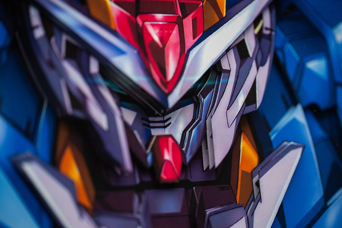 GUNDAM, Gundam Anime Multilayered Frame Art, Japanese Anime Wall Decor ...