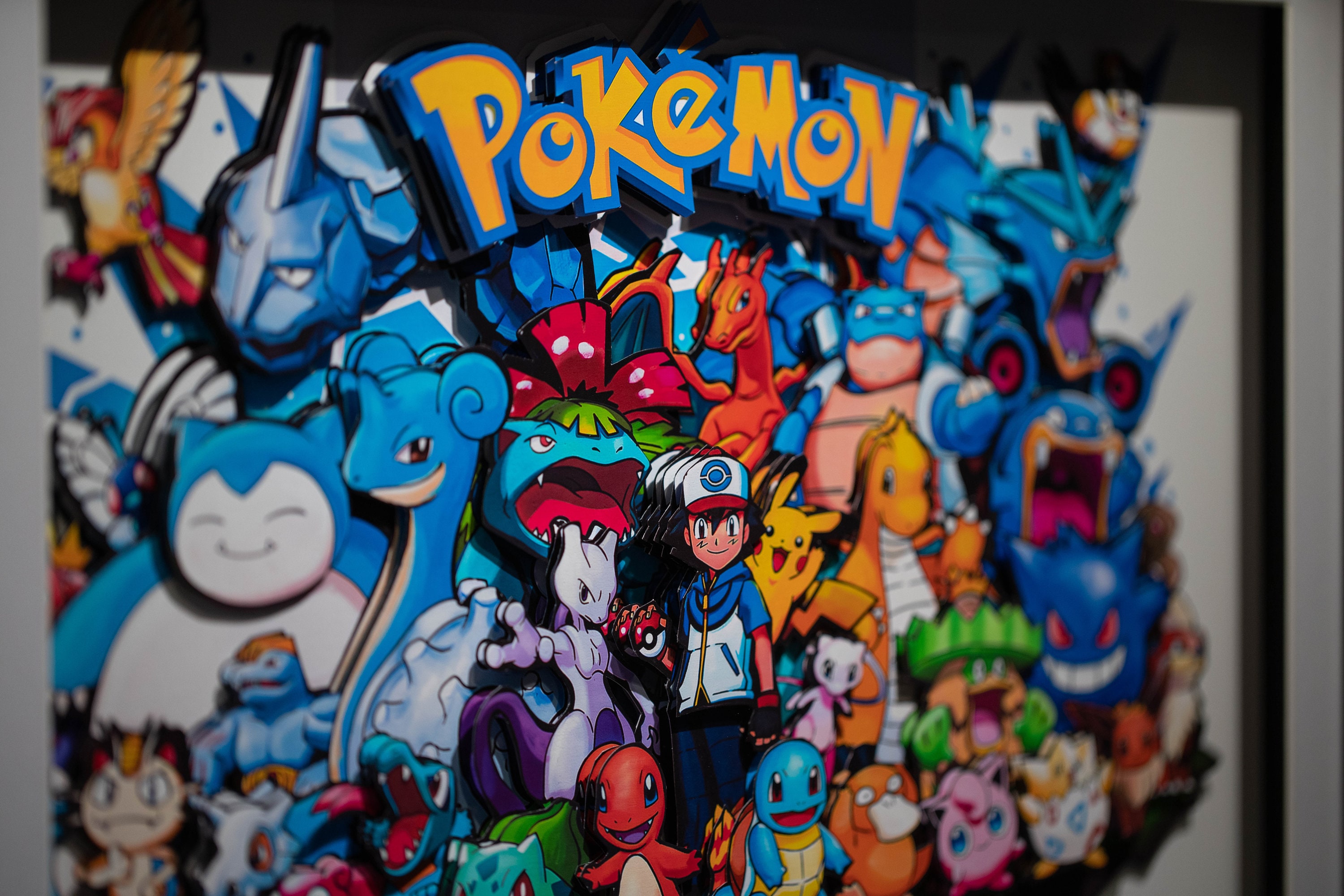 Pokémon, Pokemon Main Character, Multilayer 3D Wall Art, 8-layer, Anime ...