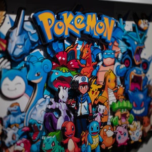 Pokémon, Pokemon Main Character, Multilayer 3D Wall Art, 8-layer, Anime ...
