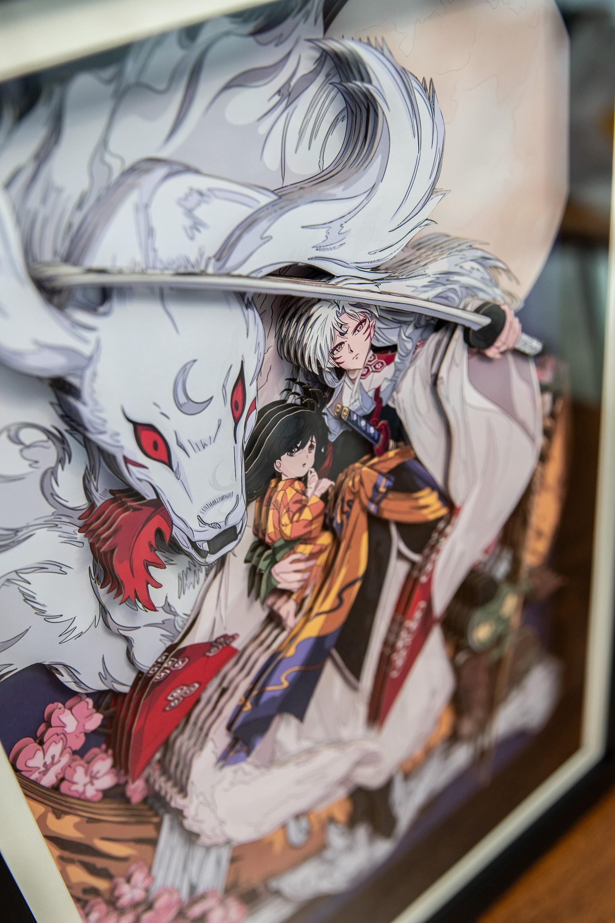 Inuyasha, Inuyasha Main Character, Multilayer 3D Wall Art, 8-layer ...