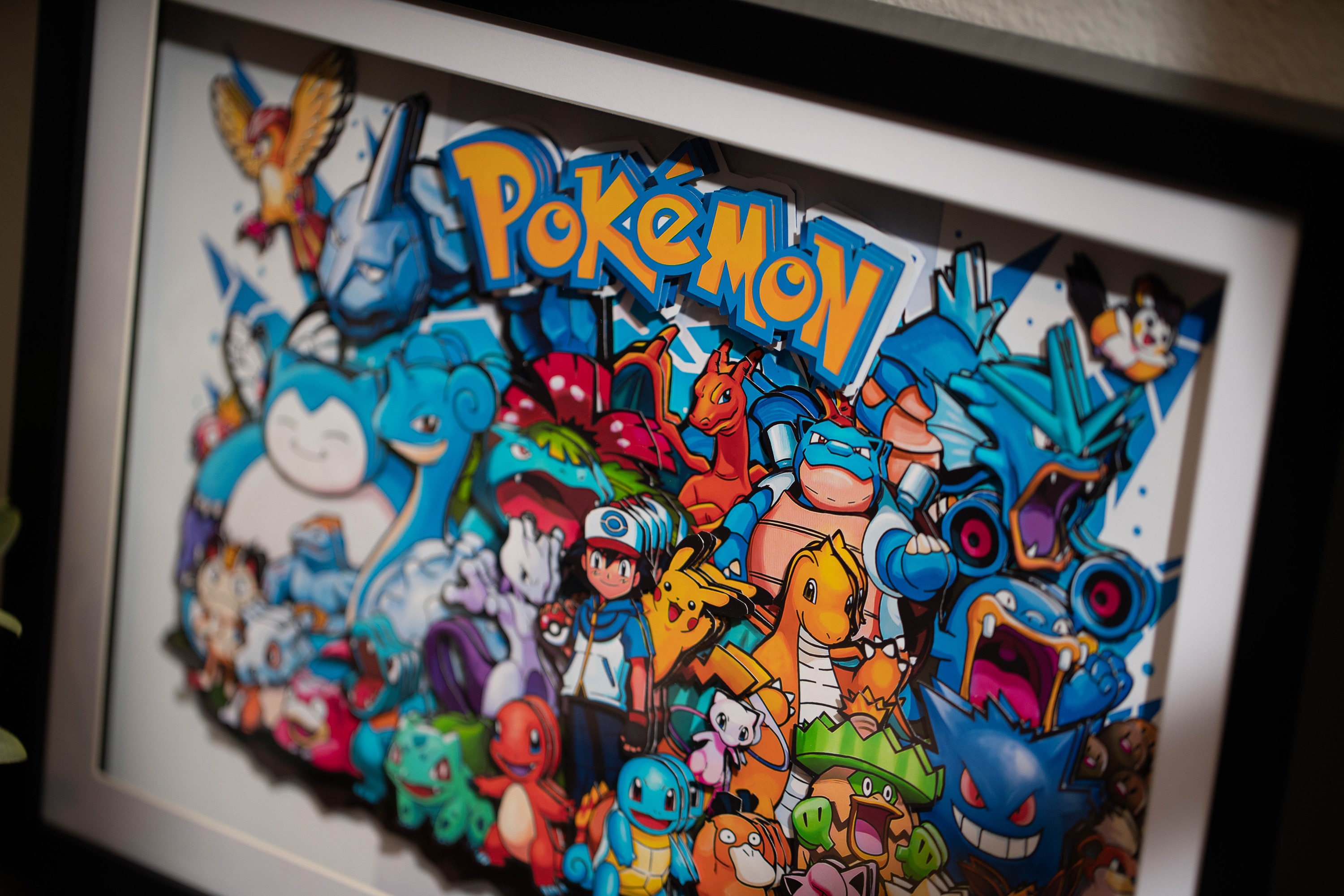Pokémon, Pokemon Main Character, Multilayer 3D Wall Art, 8-layer, Anime ...