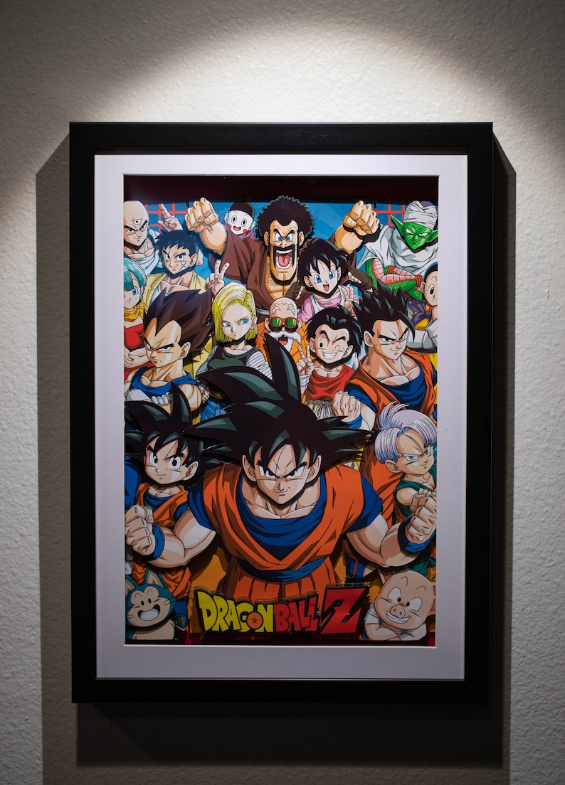DRAGON BALL, Dragon Ball Z Main Character, Multilayer 3D Wall Art, 8 ...