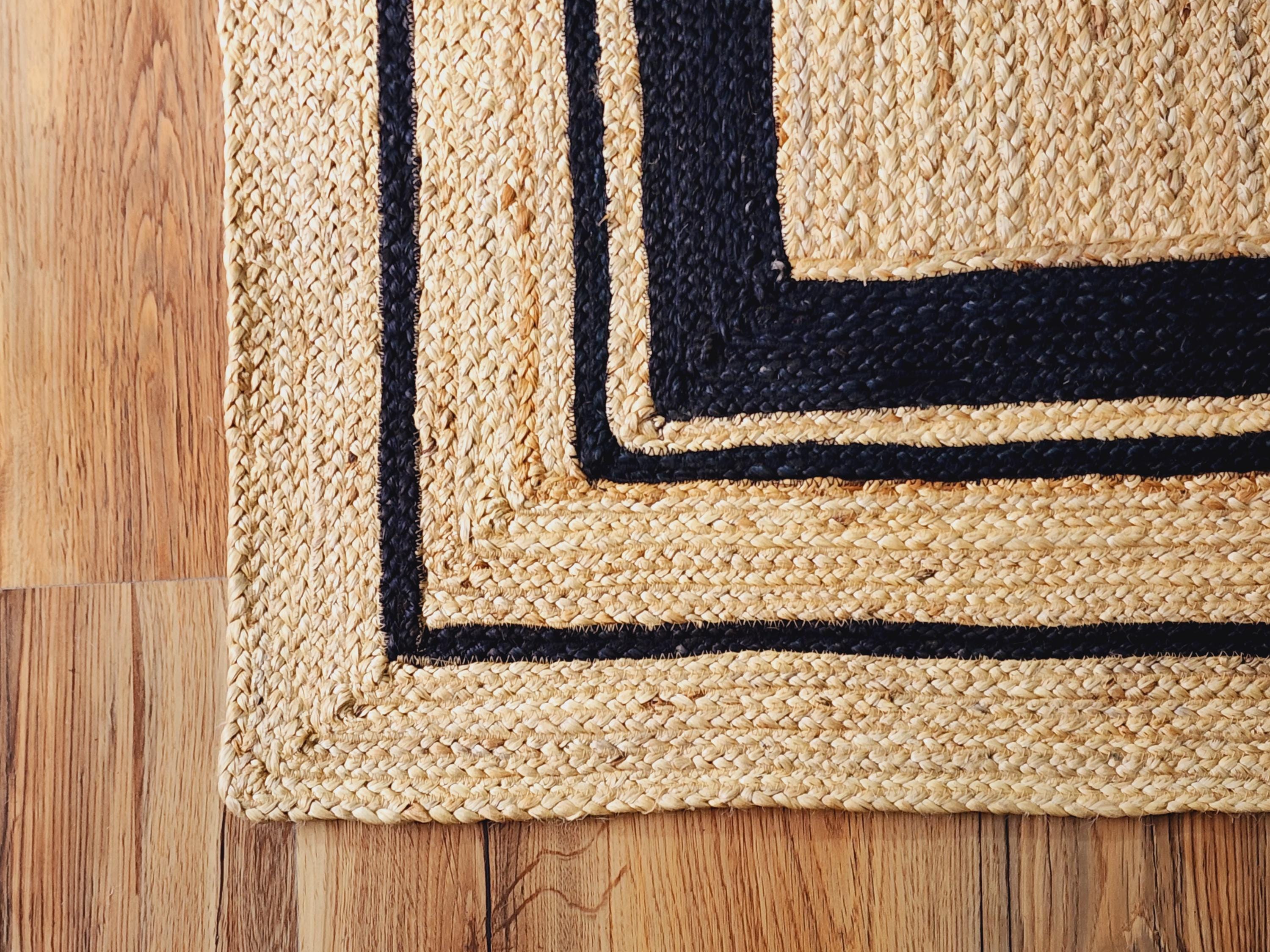 Natural Jute Hand Braided Jute Rug, Custom Size Rug, Natural Fiber Rug ...