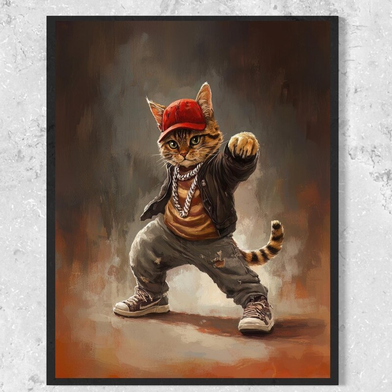 Dancing Cat - Etsy