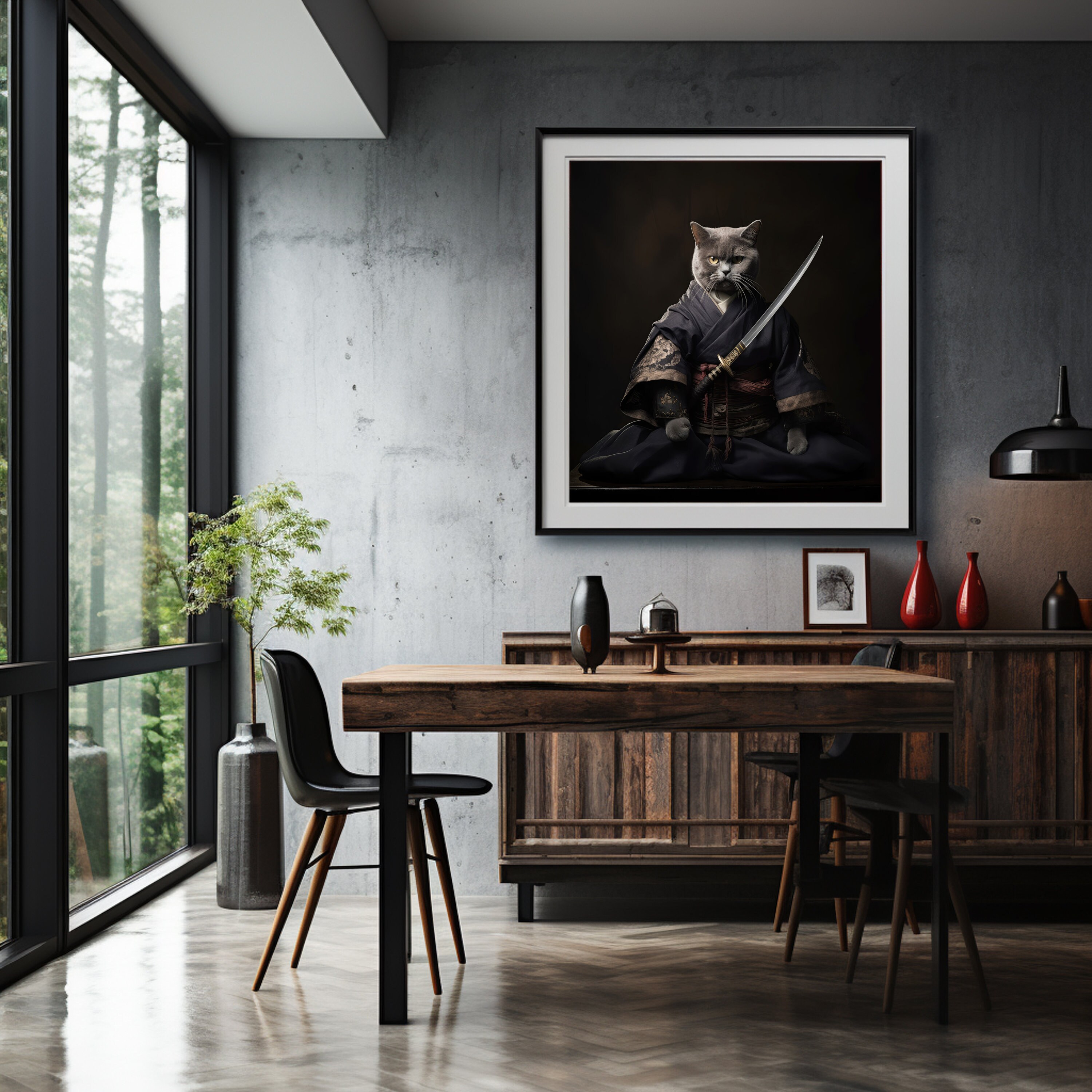 Ninja British Cat Animal Martial Arts Poster - Etsy