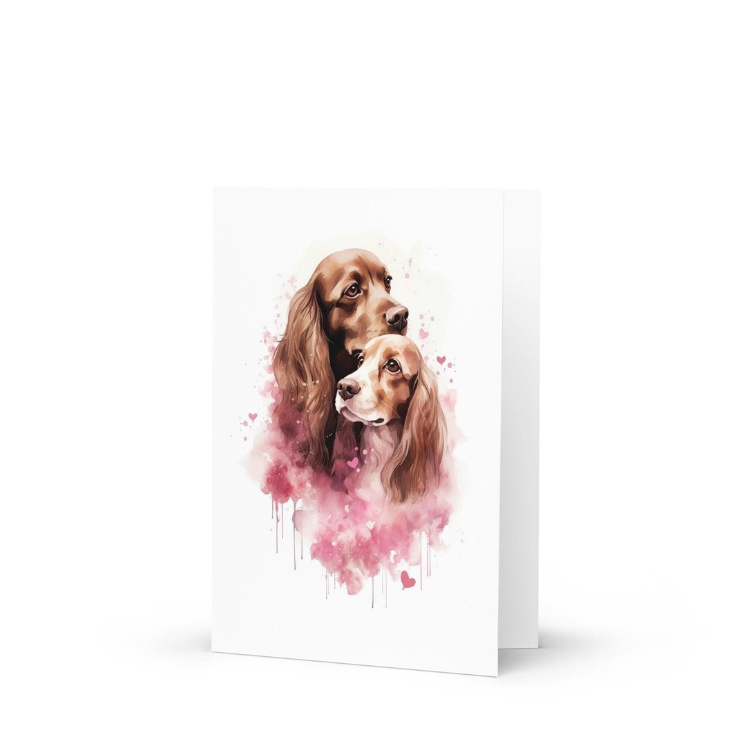 English Cocker Spaniel Valentine's Card Love Cards Valentine's Dogs - Etsy
