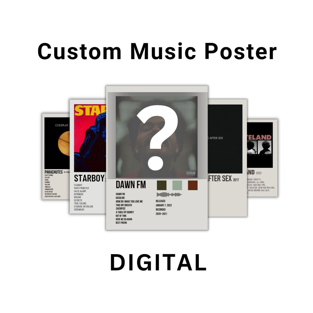 3 Music Album Poster - Choose Your Album Poster | Custom Album Cover ...
