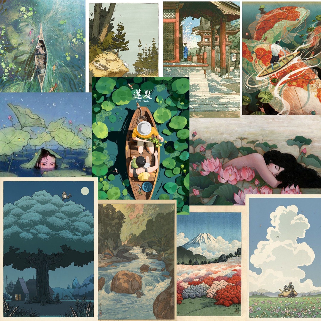 50+ Aesthetic Minimalist Anime Collage Kit , Pinterest Prints ...