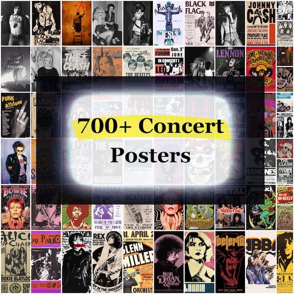 Rock Concert Posters - Etsy