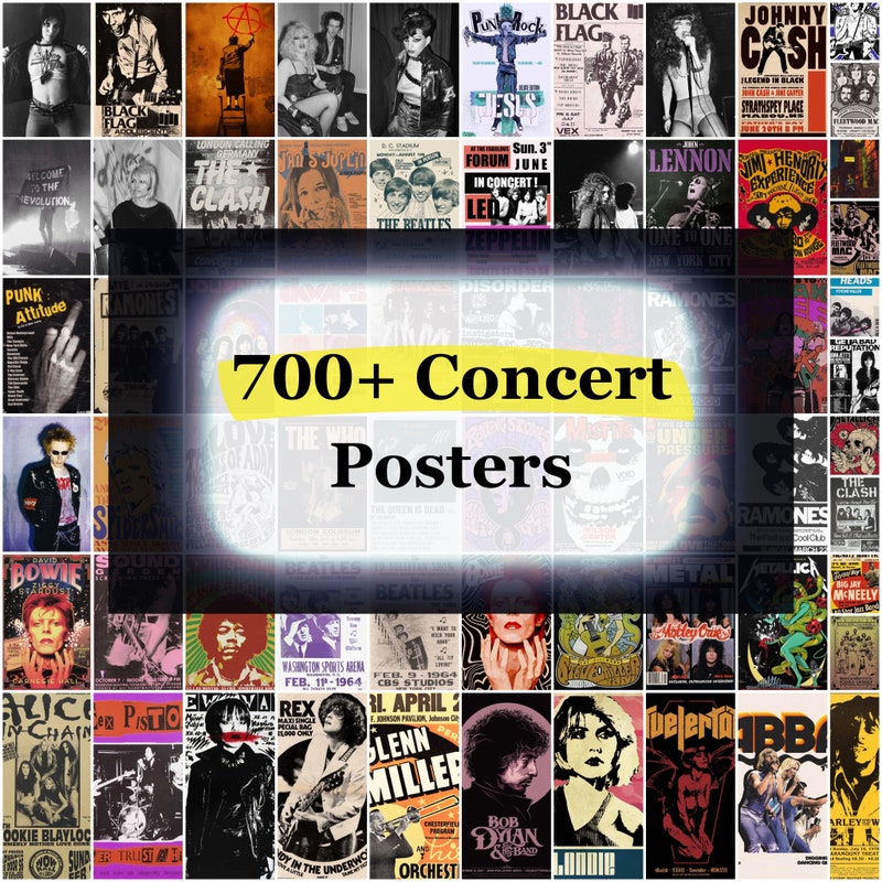 Rock Concert Posters - Etsy