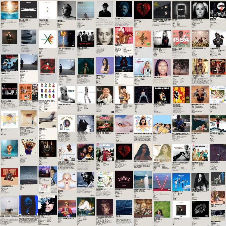 410PCS Minimalist Album Cover Posters| Digital Music Poster Kit| Album ...