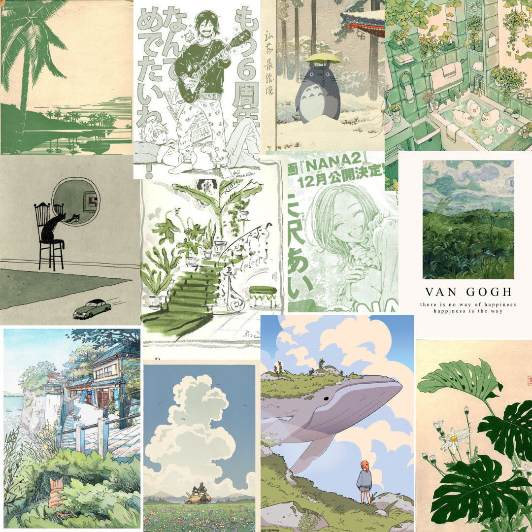 50+ Aesthetic Minimalist Anime Collage Kit , Pinterest Prints ...