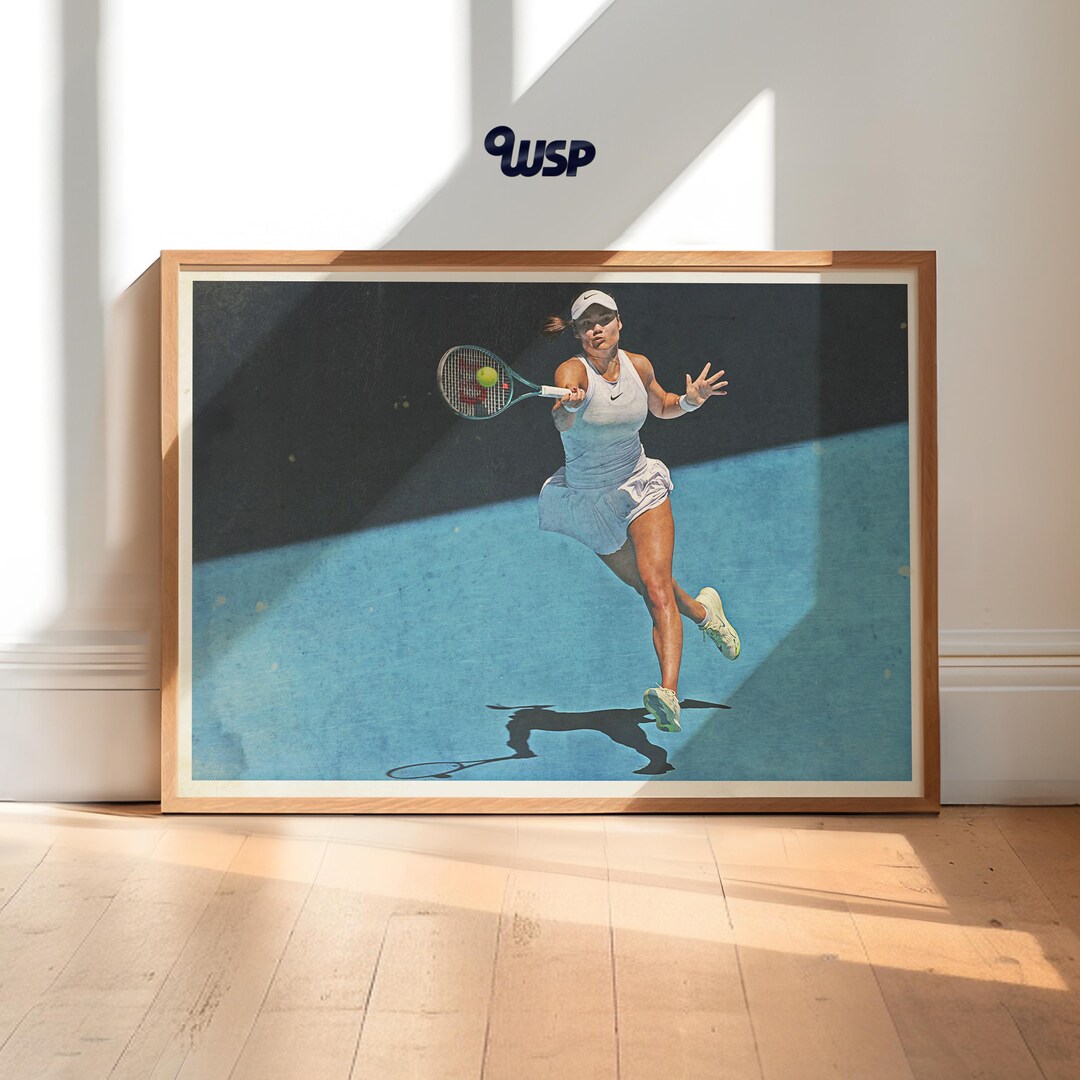 Emma Raducanu Emma Raducanu Print Tennis Print Tennis Poster Vintage ...