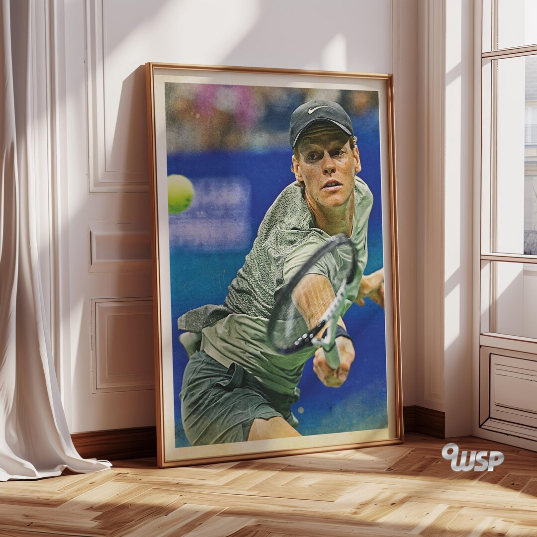 Jannik Sinner Jannik Sinner Print Tennis Print Tennis Poster Vintage ...