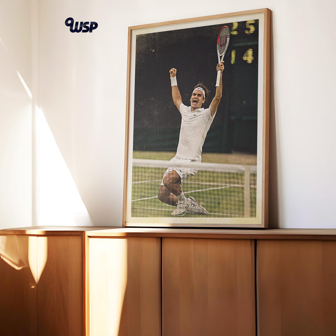Roger Federer Roger Federer Print Wimbledon Poster Tennis Print Tennis ...