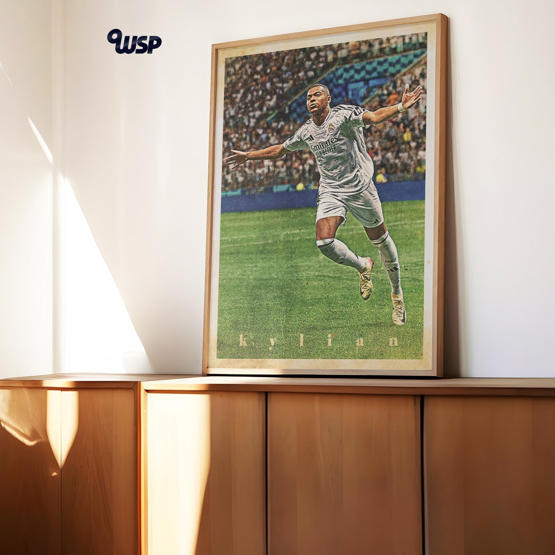 Kylian Mbappé Kylian Mbappé Print Real Madrid Print Football Print ...