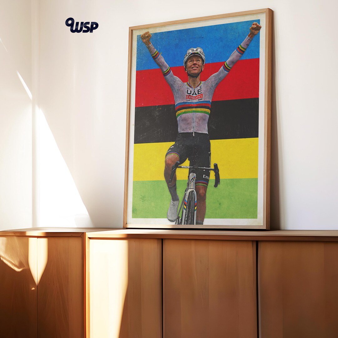 Tadej Pogacar Tadej Pogacar Print World Champion Print Cycling Poster ...