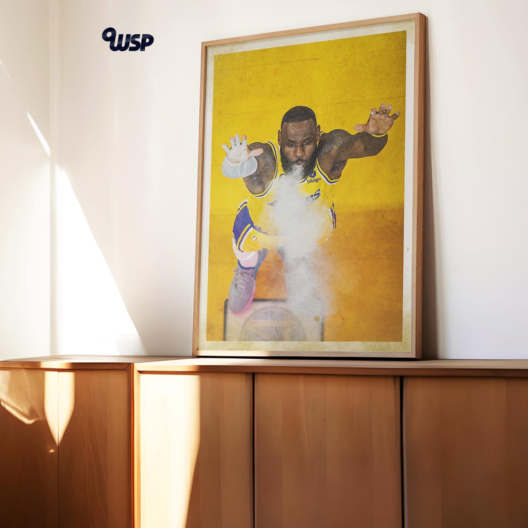 Lebron James Lebron James Print NBA Print Basketball Poster Vintage ...