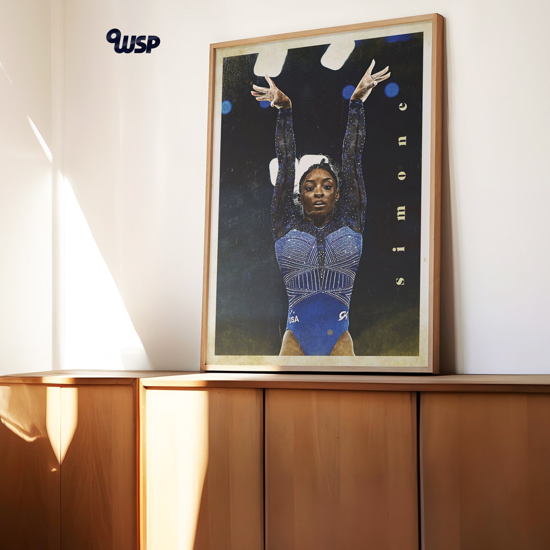 Simone Biles Poster Team USA Gymnastics Vintage Sports Wall Art ...