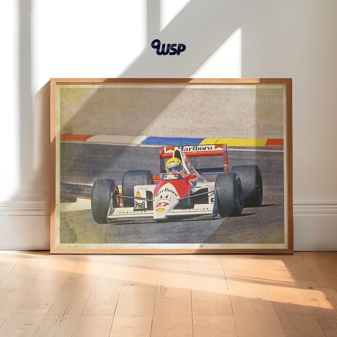 Ayrton Senna Poster Ayrton Senna Print Formula 1 Poster F1 Print ...