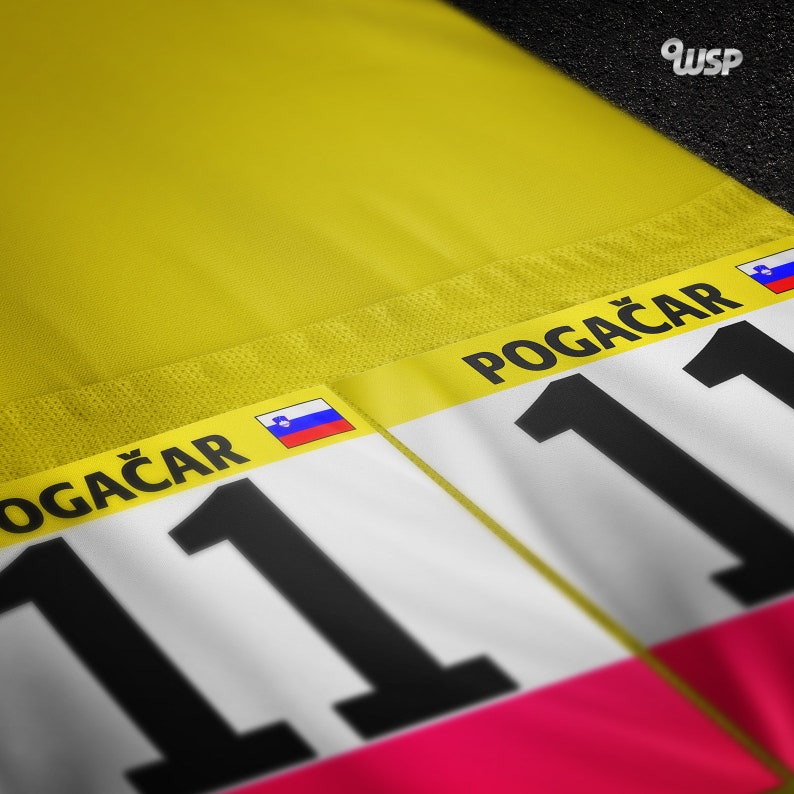 Tadej Pogacar Poster Tadej Pogacar Shirt Yellow Jersey Print Yellow ...