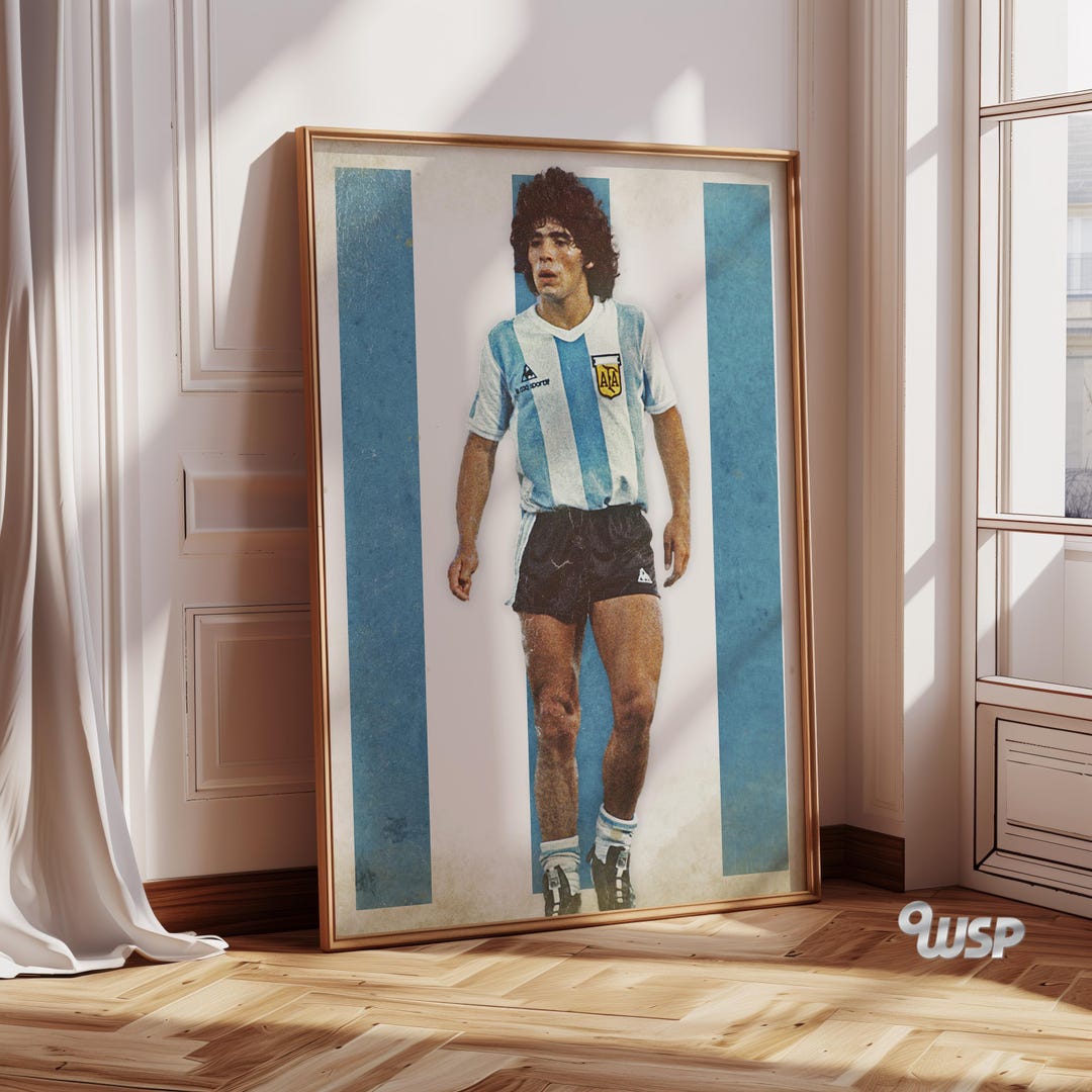 Diego Maradona Diego Maradona Print Diego Maradona Memorabilia Maradona ...