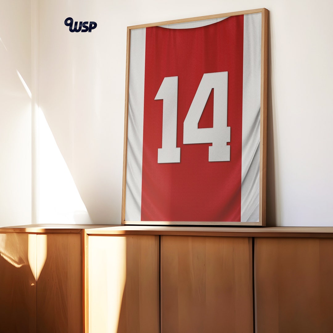 Johan Cruyff Poster Johan Cruyff Shirt Ajax Amsterdam Print Netherlands ...