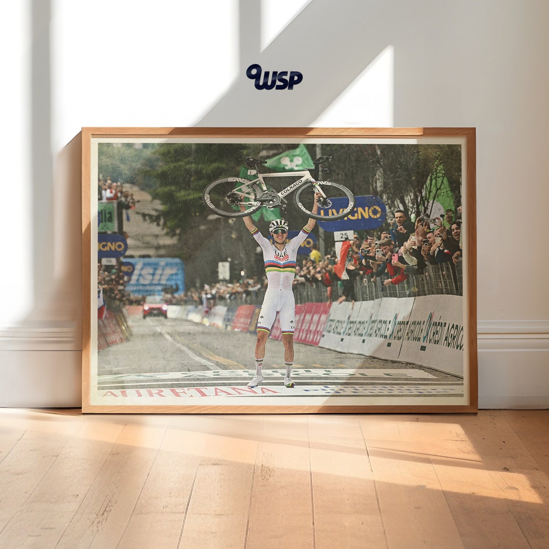 Tadej Pogacar Tadej Pogacar Print World Champion Print Cycling Poster ...