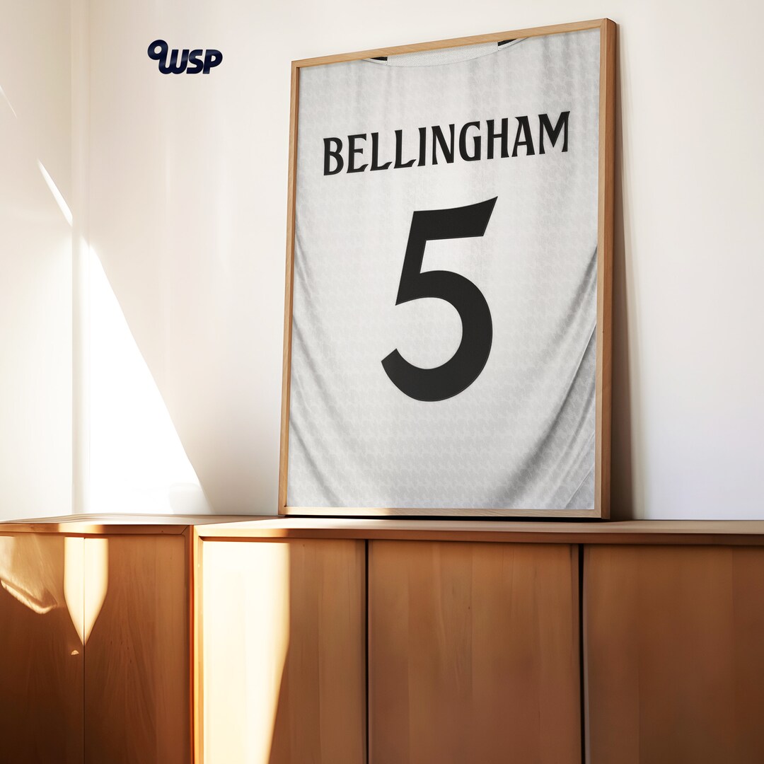 Jude Bellingham Poster Jude Bellingham Shirt Real Madrid Print Football ...