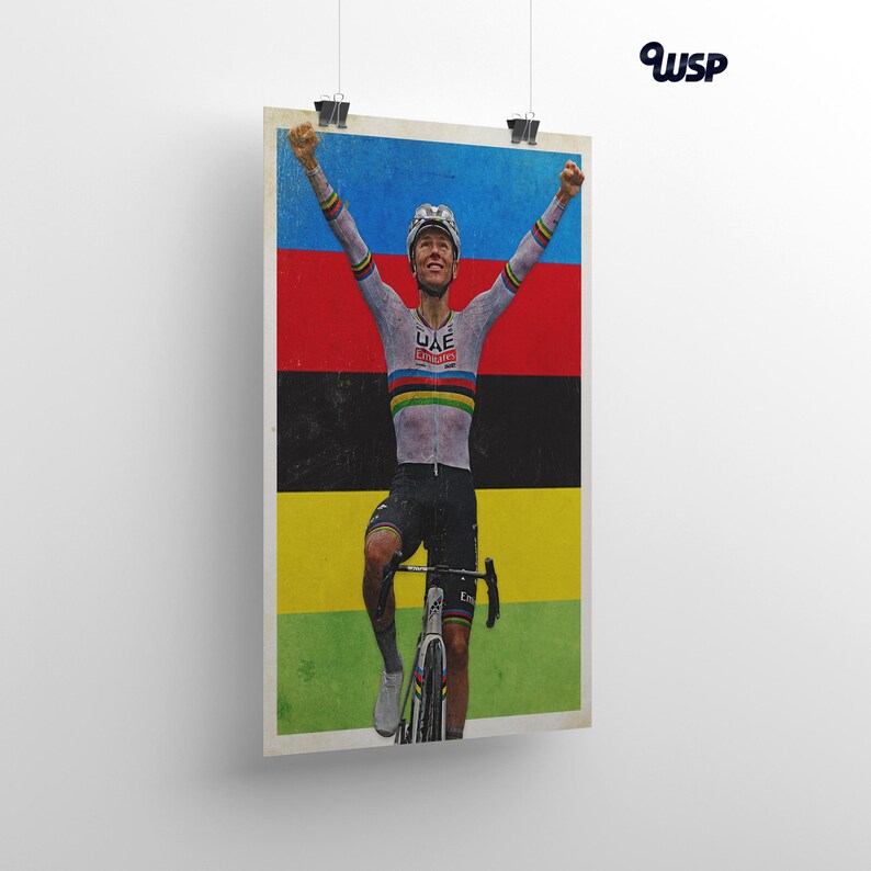 Tadej Pogacar Tadej Pogacar Print World Champion Print Cycling Poster ...