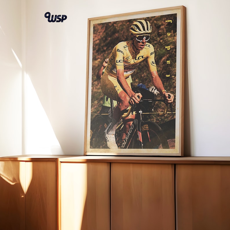 Tadej Pogacar Tadej Pogacar Print Tour De France Print Cycling Poster ...