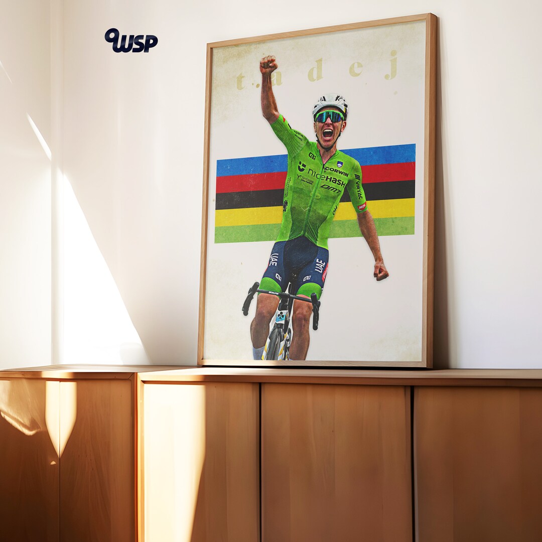 Tadej Pogacar Tadej Pogacar Print World Champion Print Cycling Poster ...