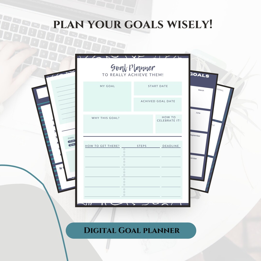 Digital Goal Planner, Digital Planner for Goodnotes, Notability, PDF ...