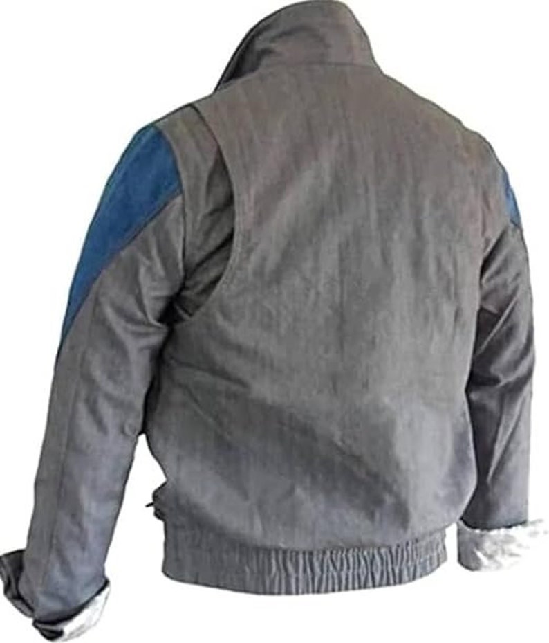 Handmade BTTF Denim Jacket Grey Denim With Blue Accents 80s Men's Mcfly ...