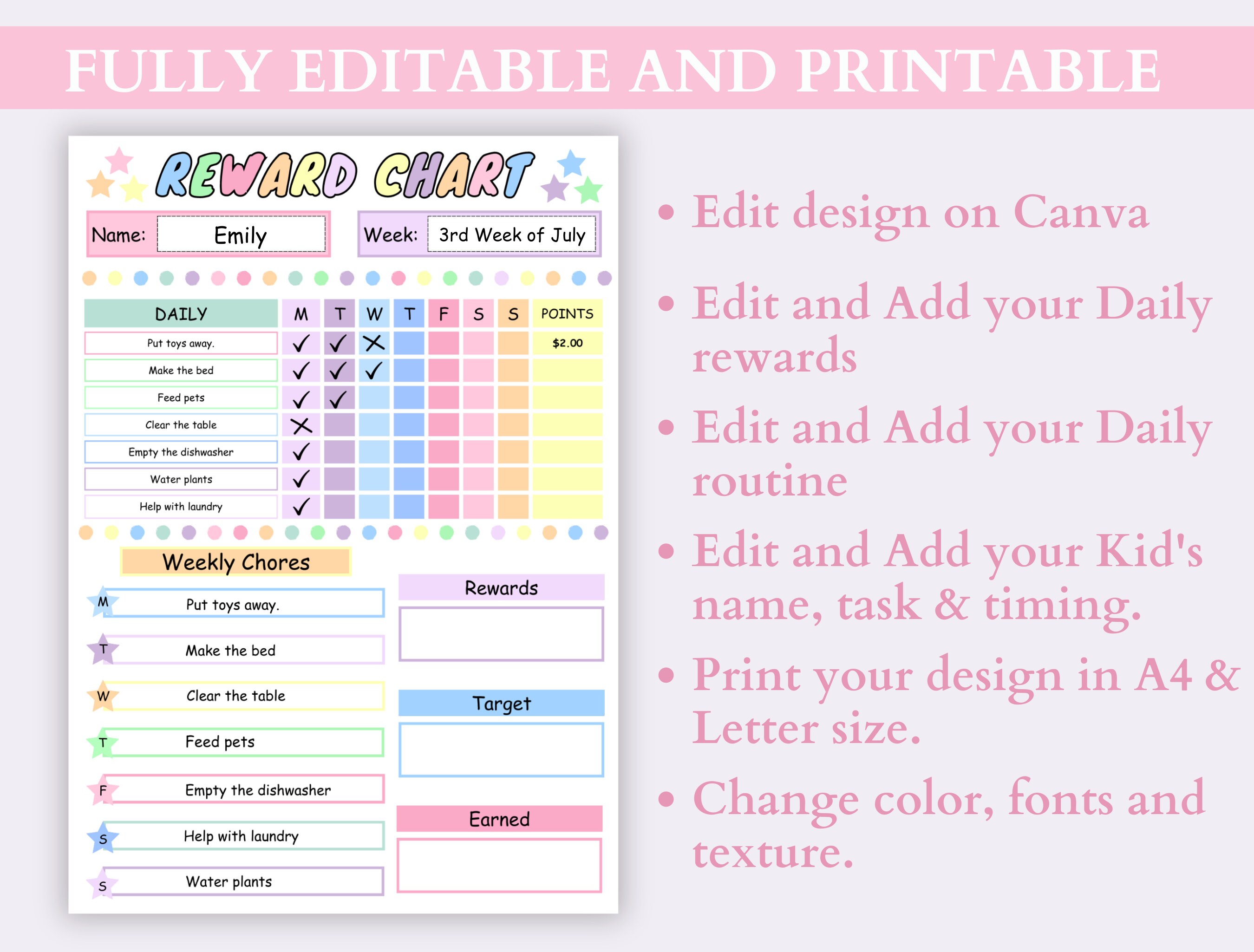 Printable Reward Bucks Bundle for Kids, Reward System for Kids ...