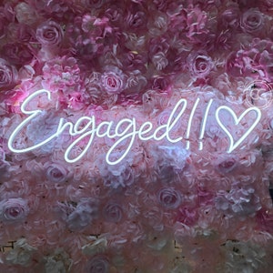 Engaged Neon Sign: Custom LED Wedding Decor - Etsy