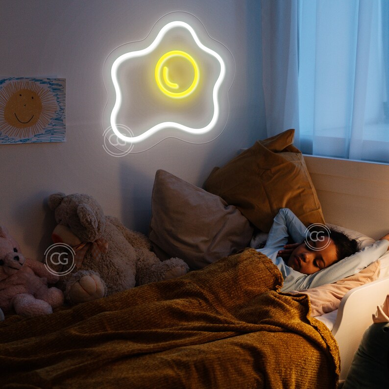 Fried Egg Neon Sign Custom Cute LED Neon Light Room Decor - Etsy