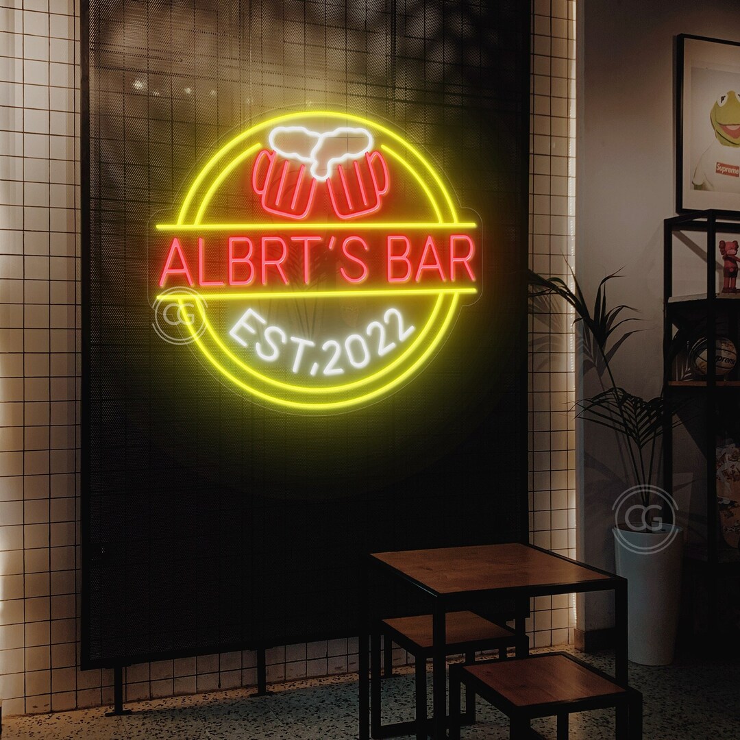 Custom Neon Sign, Neon Bar Sign Custom, Led Lights Home Decor, Custom ...